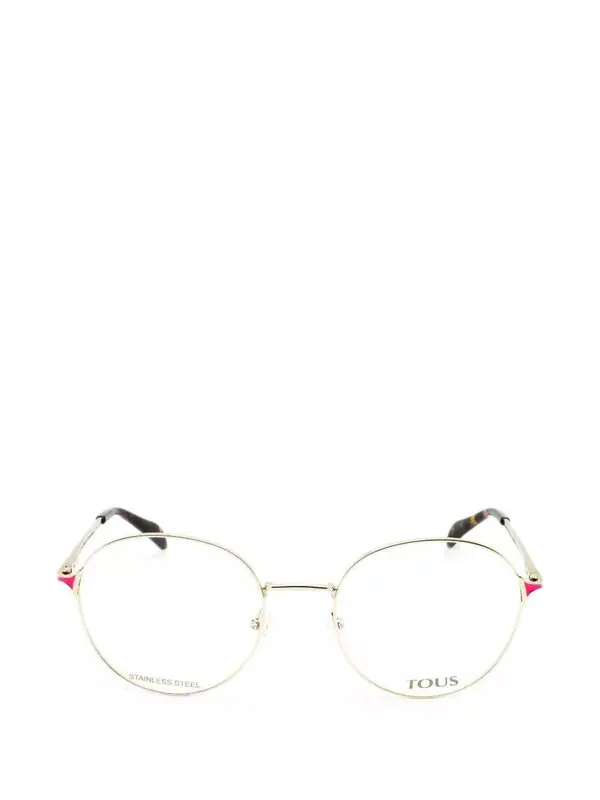 TOUS Round Frame Eyeglasses - Gold