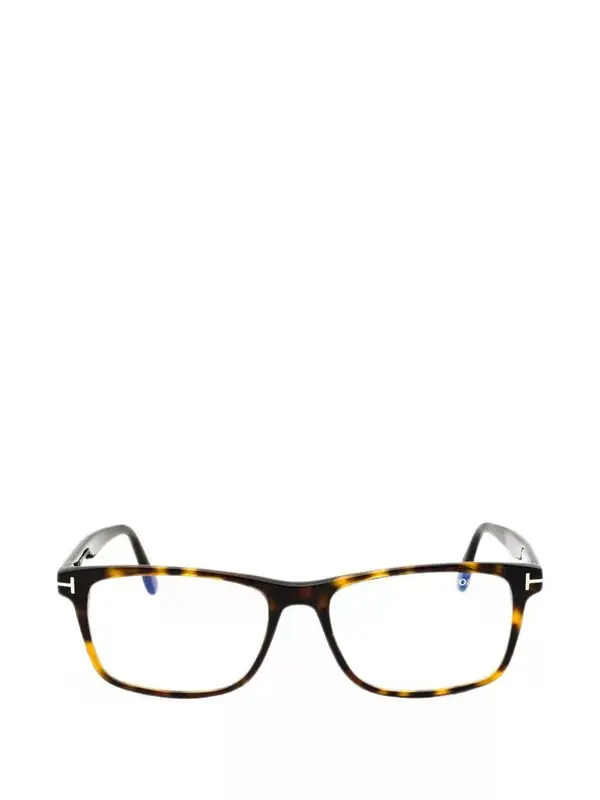 TOM FORD Tortoiseshell-effect Rectangle-frame Glasses - Black