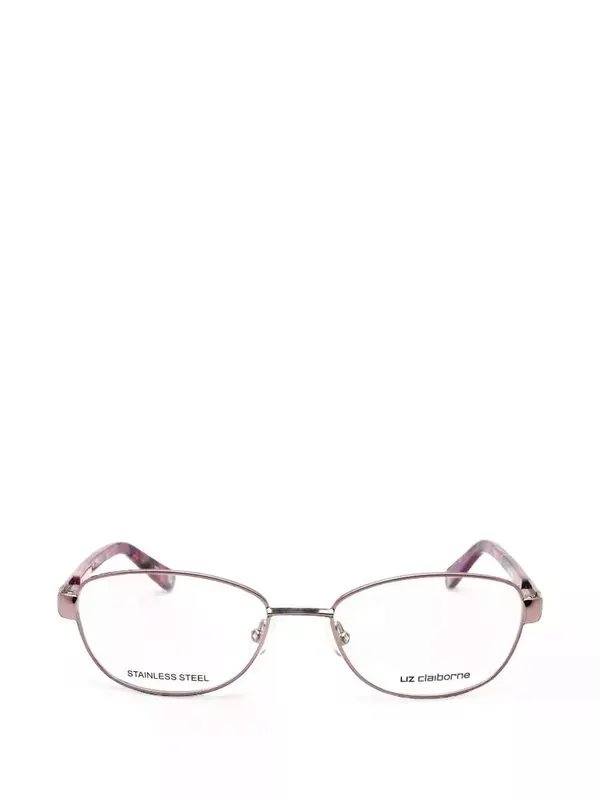 LIZ CLAIBORNE Oval-frame Glasses - Pink