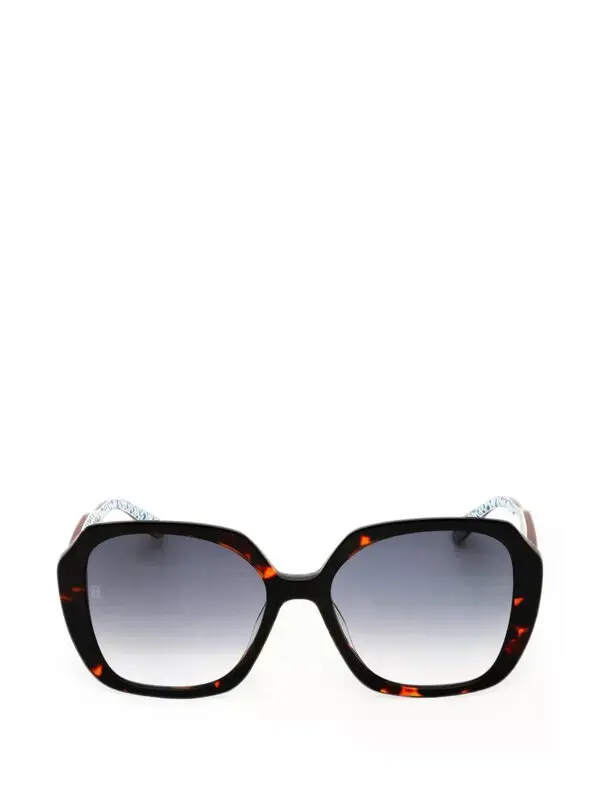 Tommy Hilfiger Tortoiseshell-effect Geometric-frame Sunglasses