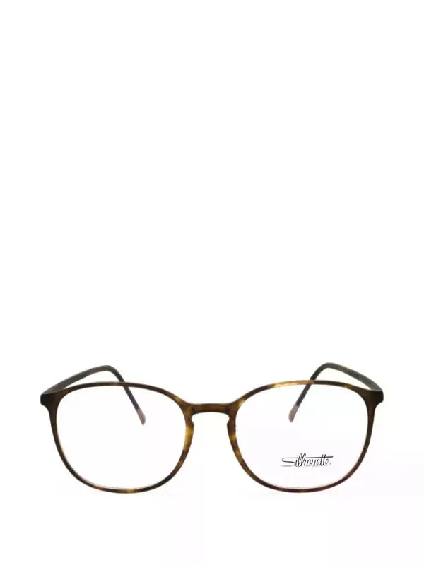SILHOUETTE Full Rim Round Frame Eyeglasses - Brown
