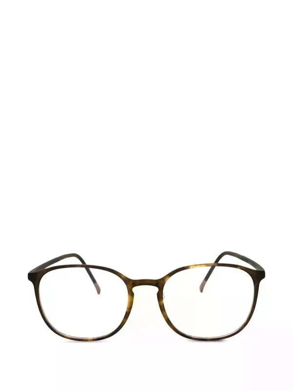 SILHOUETTE Full Rim Round Frame Eyeglasses - Brown