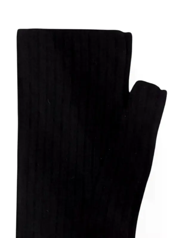 Zadig&Voltaire Mity Ribbed-knit Fingerless Gloves - Black