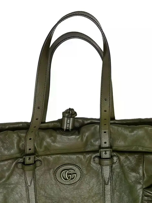 Gucci 2016-2026 Tonal Double G Drawstring Tote Bag
