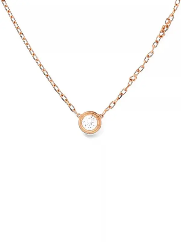 Cartier D'amour Pendant 18k Rose Gold With Diamond Large Necklace - Pink