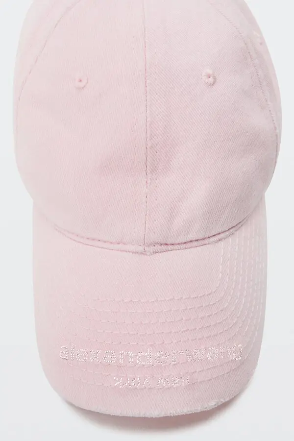 Alexander Wang Crystal Logo Twill Baseball Cap