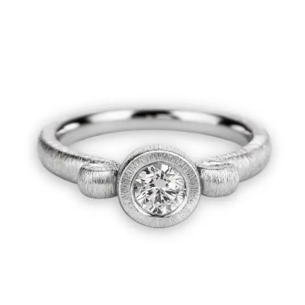 ADRIAN ASHLEY Platinum-coated Recycled Diamond Ring