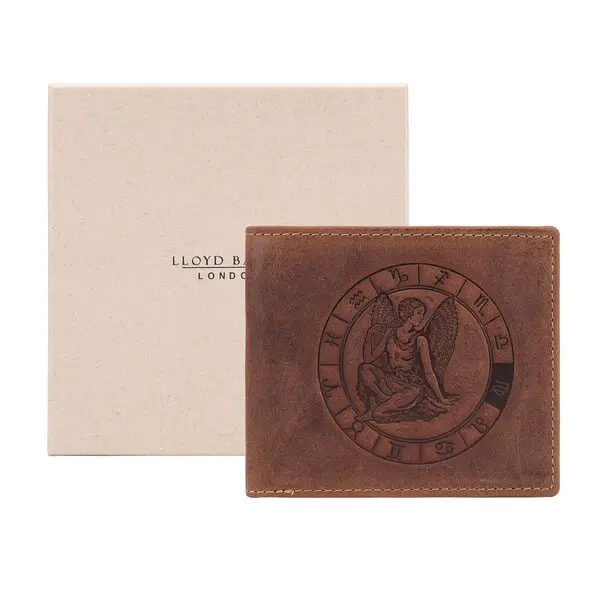 LLOYD BAKER Zodiac-virgo Distressed Leather Wallet