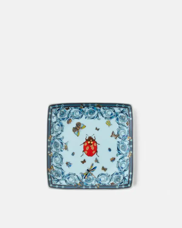Versace Le Jardin Square Plate 12 Cm - Light Blue