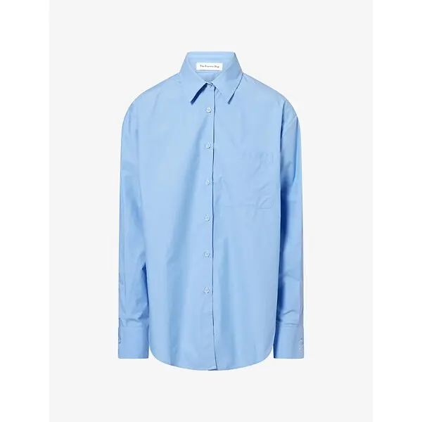 THE FRANKIE SHOP Lui Relaxed-fit Cotton Shirt - Blue