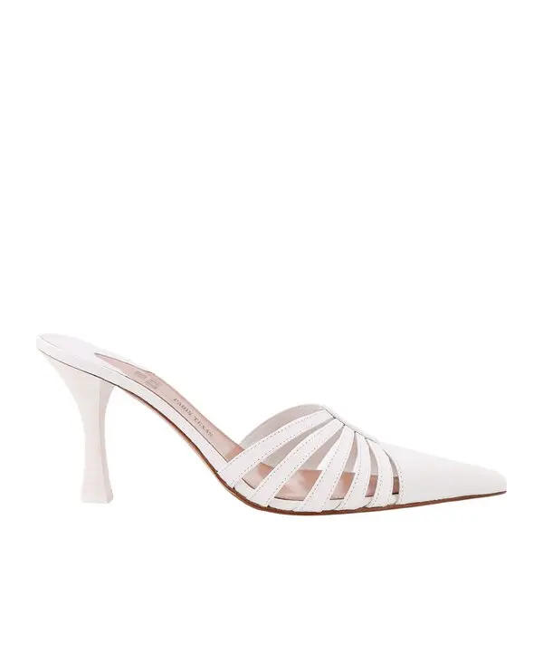 Paris Texas Nadia Cut-out Mules - White