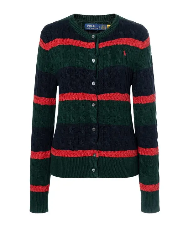Polo Ralph Lauren Striped Cable-knit Cardigan