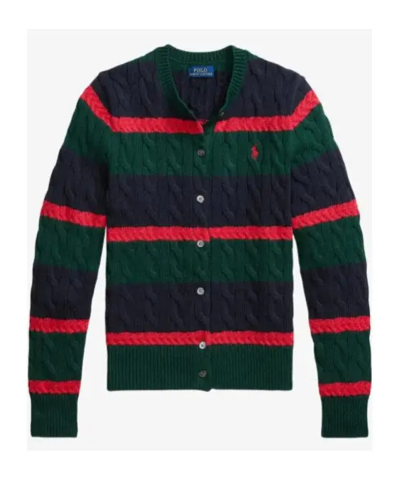 Polo Ralph Lauren Striped Cable-knit Cardigan