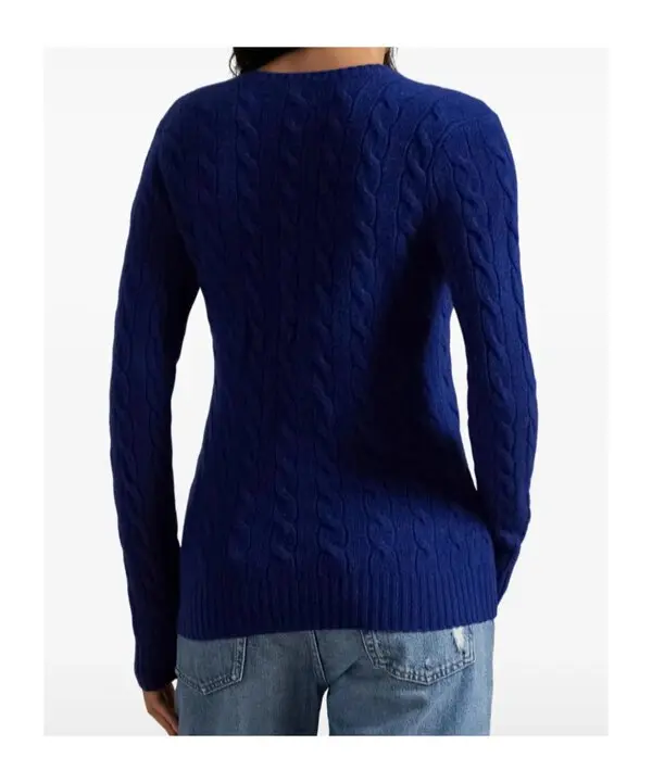Polo Ralph Lauren Kimberly Cable-knit V-neck Sweater