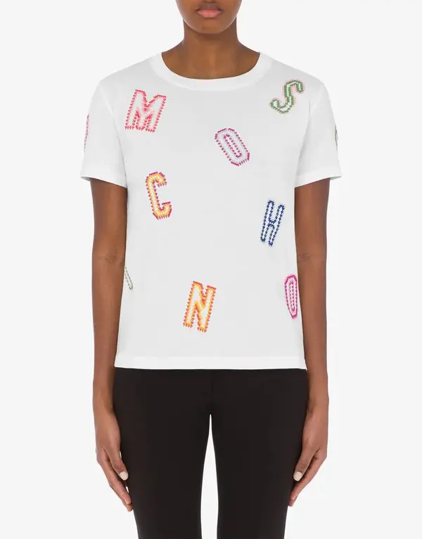 Moschino Embroidered Cotton T-shirt