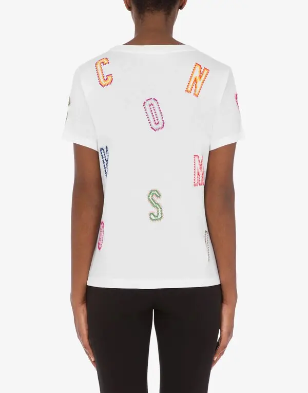 Moschino Embroidered Cotton T-shirt