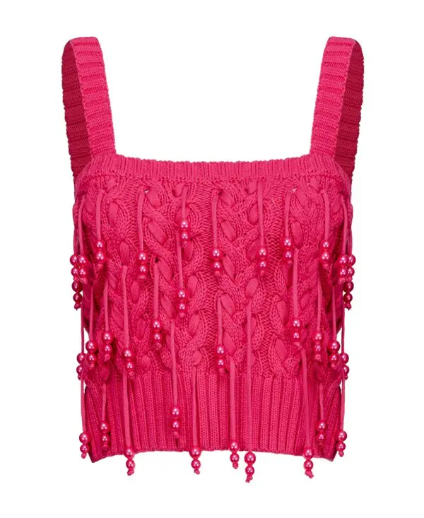 Pinko Potassio Beaded-embellishment Vest - Red