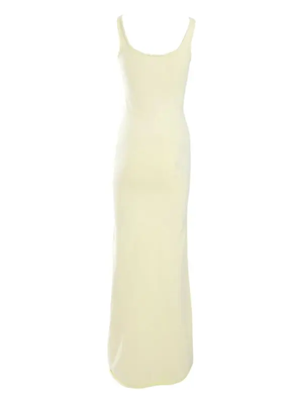 Off-White Sleeveless Logo Maxi Dress