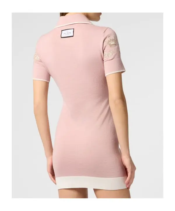 Philipp Plein Embroidered Butterfly Collared Mini Dress