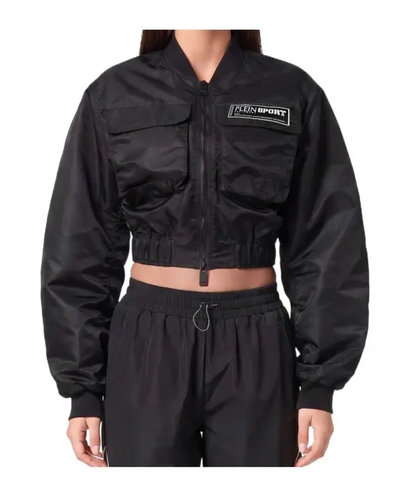 PLEIN SPORT Cropped Bomber Jacket