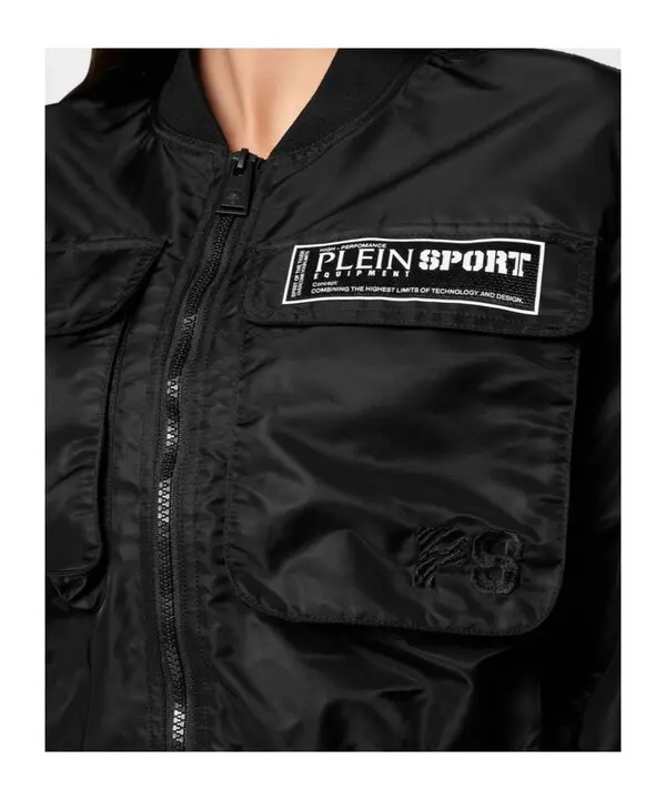 PLEIN SPORT Cropped Bomber Jacket