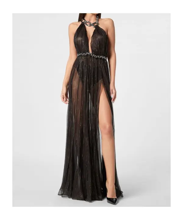 Philipp Plein Chain-detail Maxi Dress