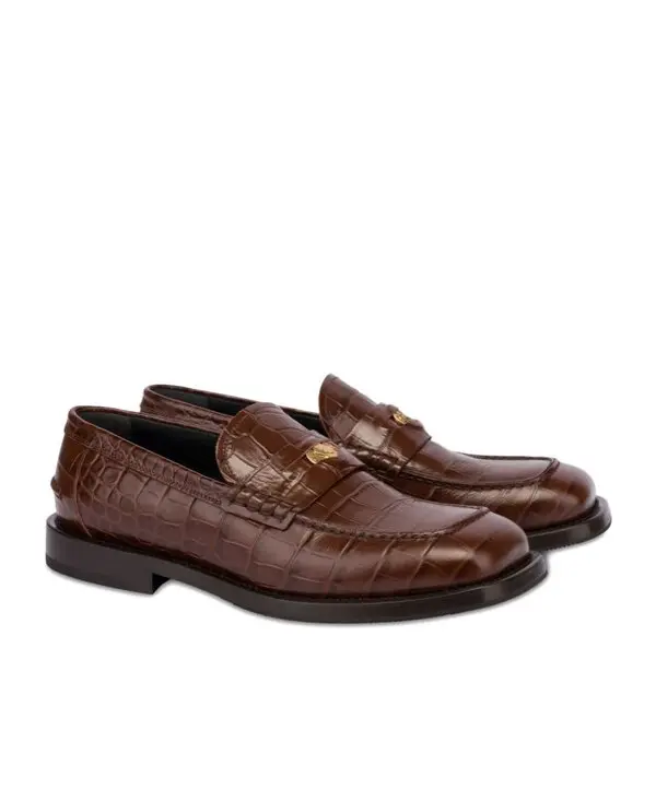 Moschino Croc-embossed Loafers