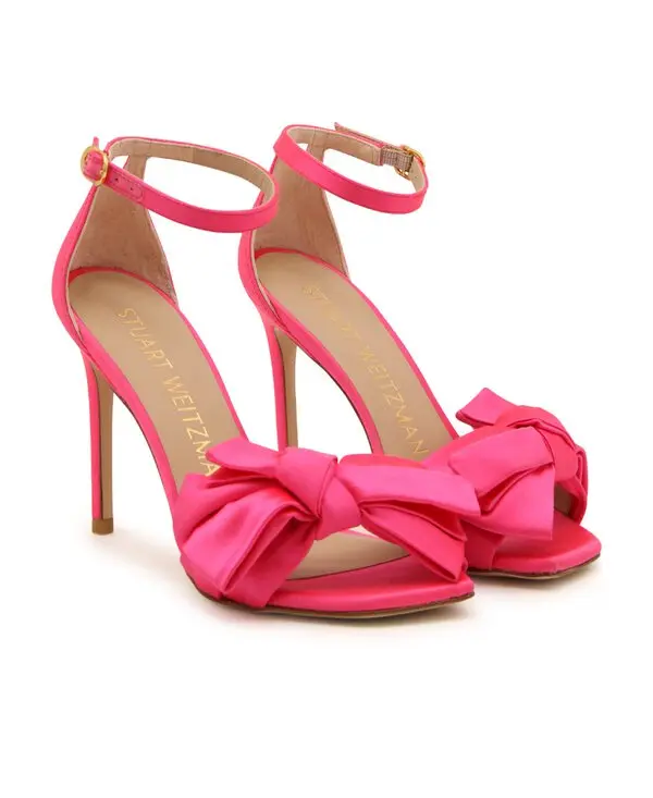 STUART WEITZMAN Bow Detailed Open Toe Sandals