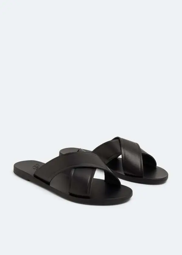 ANCIENT GREEK SANDALS Thais Flat Leather Sandals