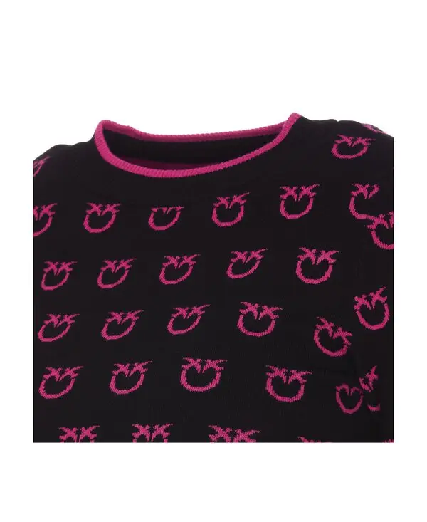 Pinko Intarsia-knit Cropped Jumper