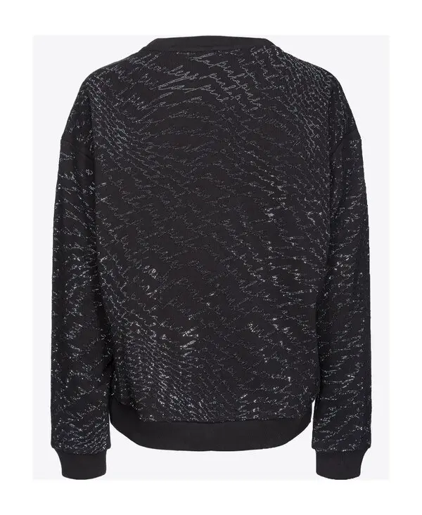 Pinko Crystal-embellished Crew-neck Sweatshirt