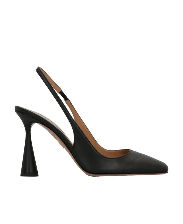 AQUAZZURA Amore 100mm Leather Pumps - Black
