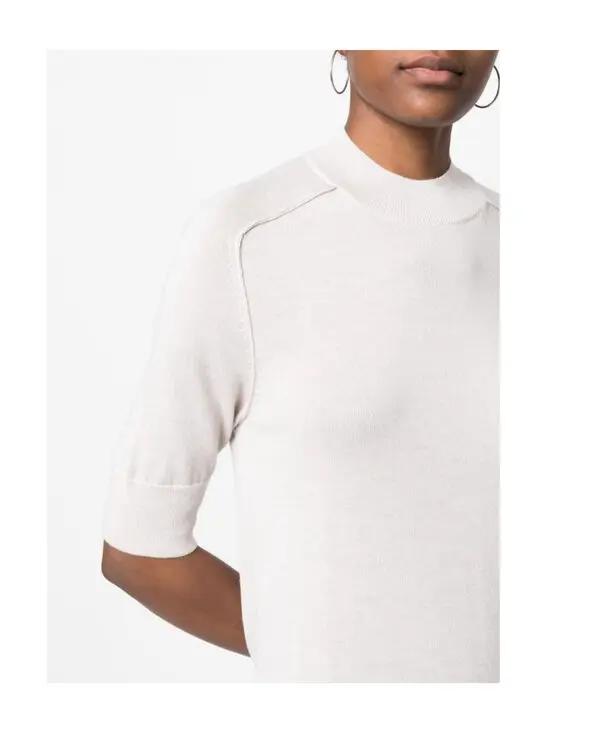 Calvin Klein High Neck Ribbed Knit Midi Dress