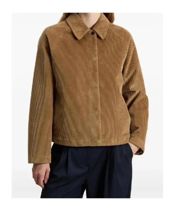 Woolrich Corduroy Overshirt With Lapel Collar