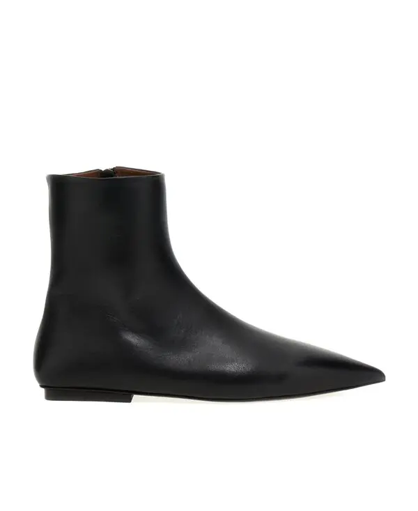 Marsèll Flat Leather Boots - Black
