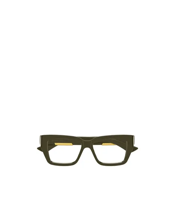 Bottega Veneta Rectangle Frame Eyeglasses - Green