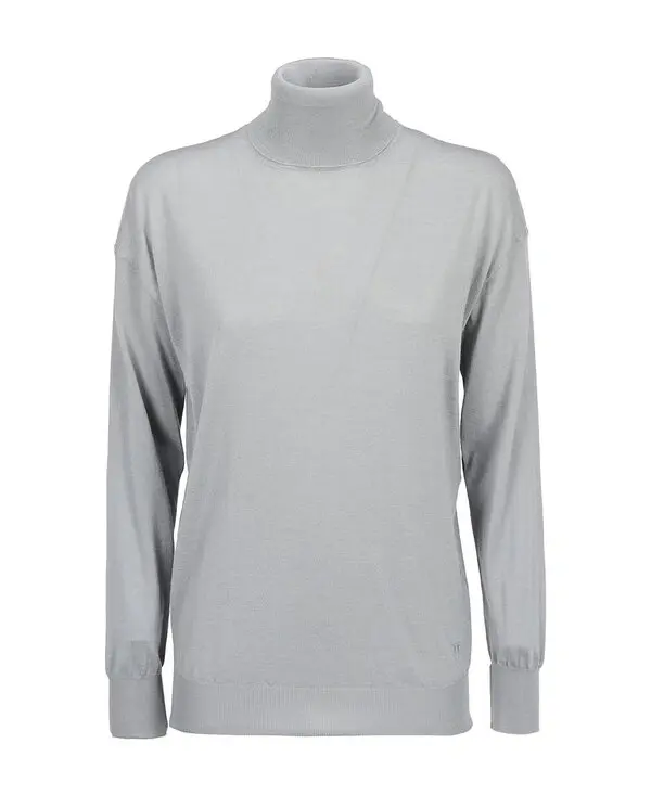 TOM FORD Roll Neck Fine Knit Jumper - Gray