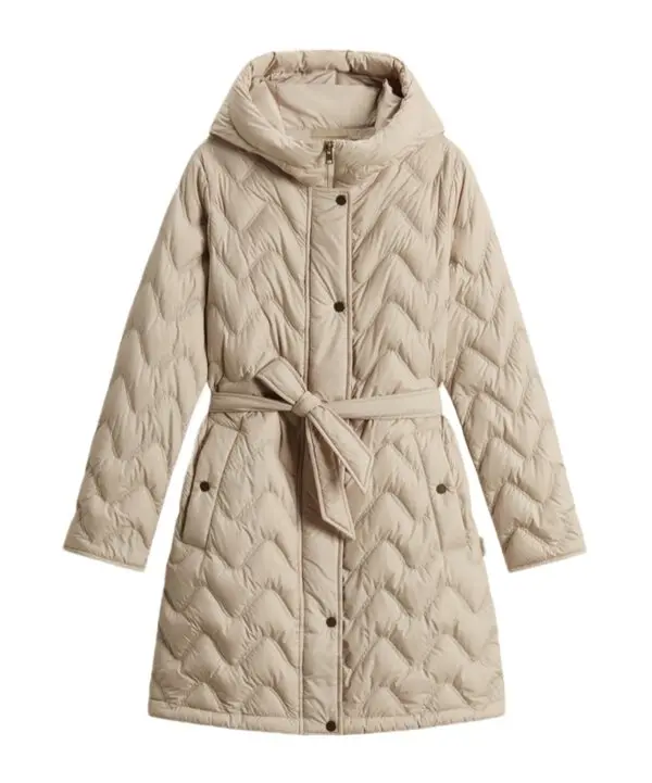 Woolrich Quilted Hooded Parka - Nude