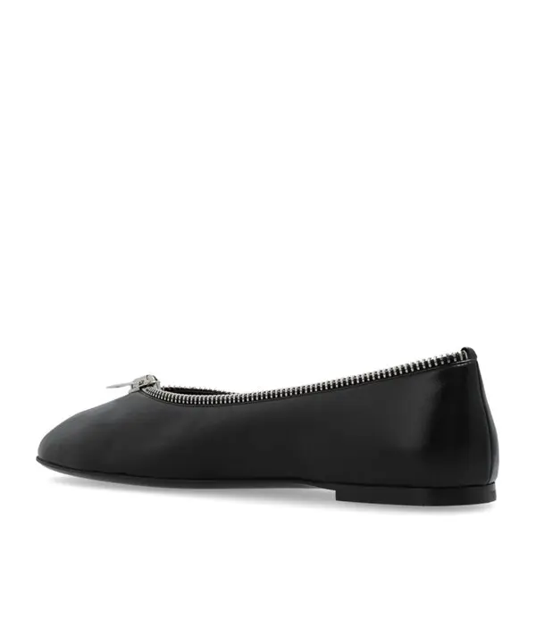 GIUSEPPE ZANOTTI Oraine Zip Detail Flat Shoes