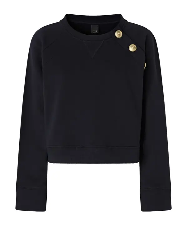 Pinko Buttoned Crewneck Sweatshirt