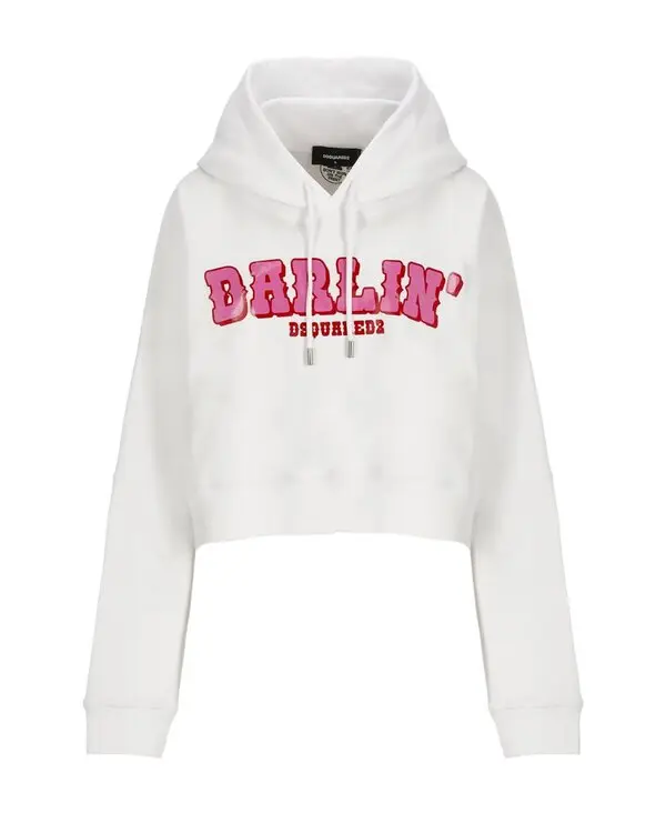 Dsquared2 Logo Printed Drawstring Hoodie