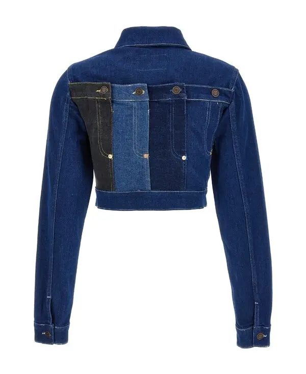 Moschino Panelled Cropped Denim Jacket