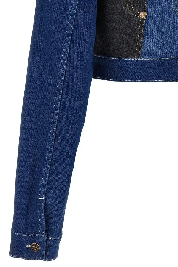 Moschino Panelled Cropped Denim Jacket
