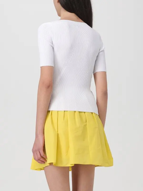 Pinko U-neck Ribbed-knit Top