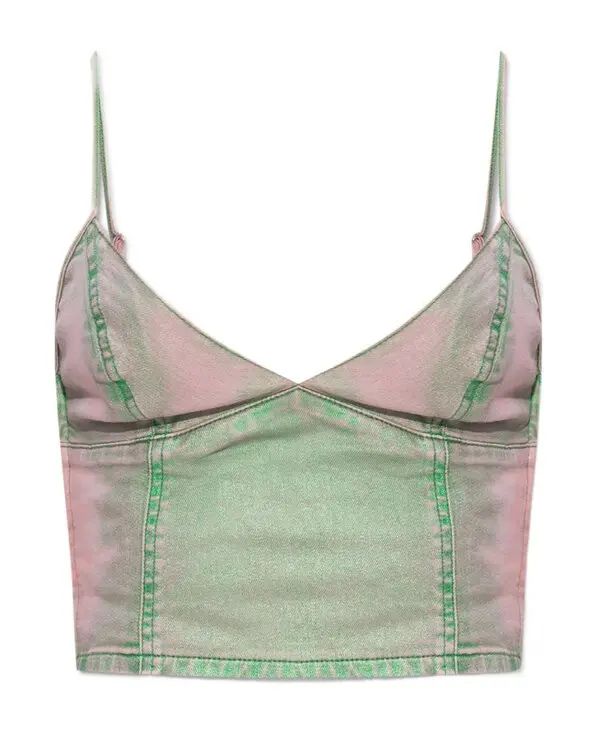 DIESEL® De-fulvy-s Cropped Denim Top