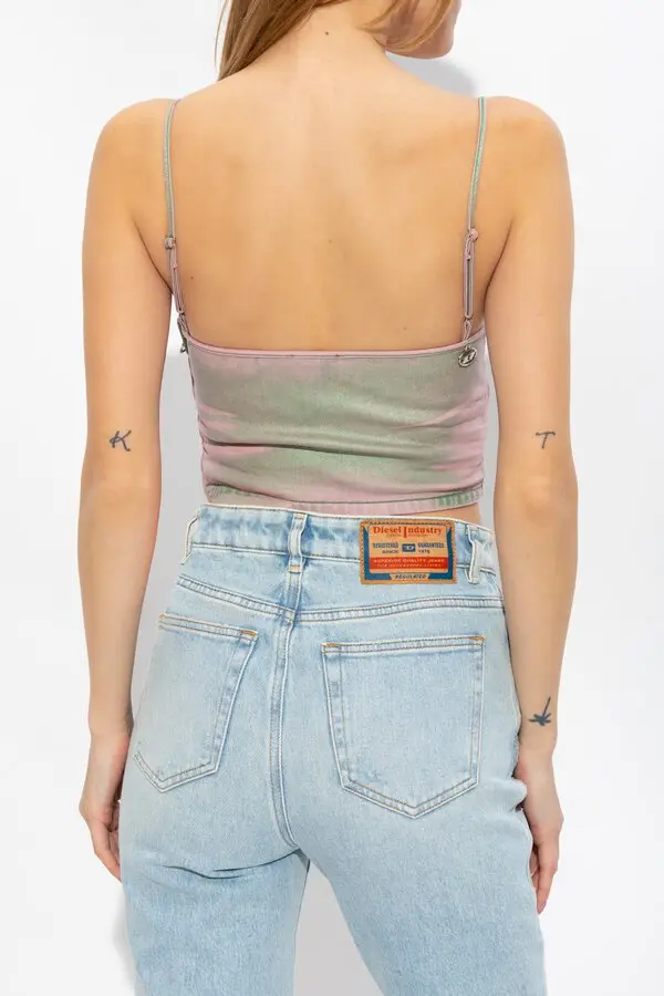 DIESEL® De-fulvy-s Cropped Denim Top