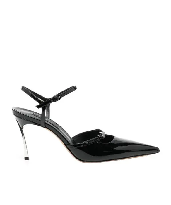 Casadei 90mm Patent Leather Pumps