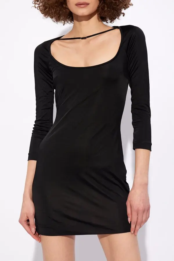 Dsquared2 Crewneck Mini Dress With Decorative Neckline Detail