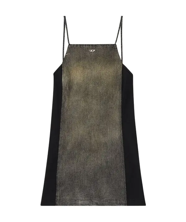 DIESEL® De-bety-s Straight Hem Denim Dress - Black