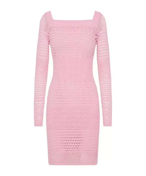 TOM FORD Open-knit Square-neck Minidress